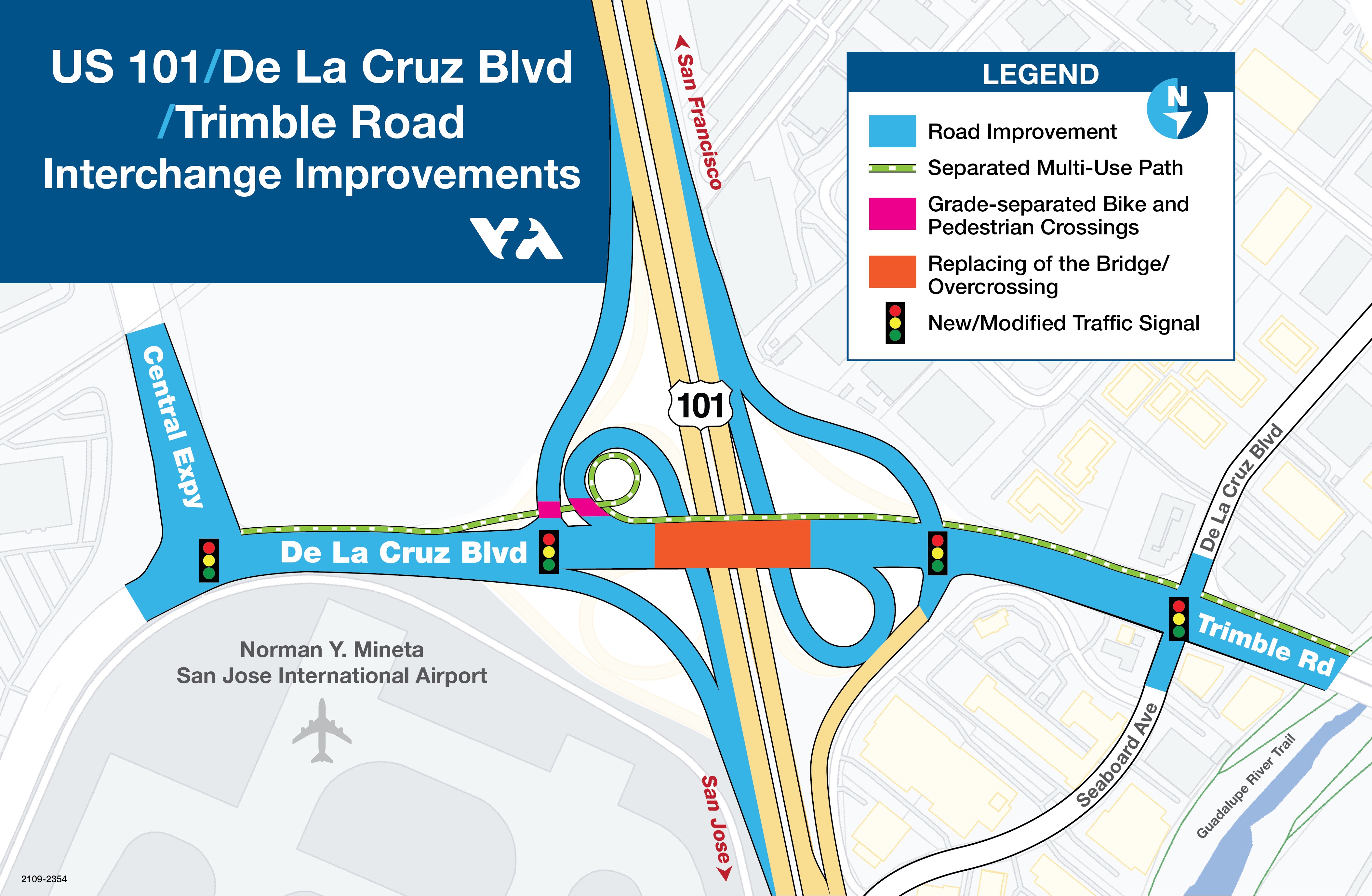 US 101/De La Cruz Boulevard/Trimble Road Interchange Improvements | VTA