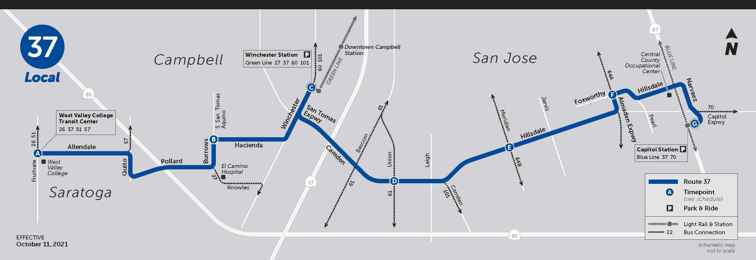 West Valley Coll - Capitol Stn | VTA