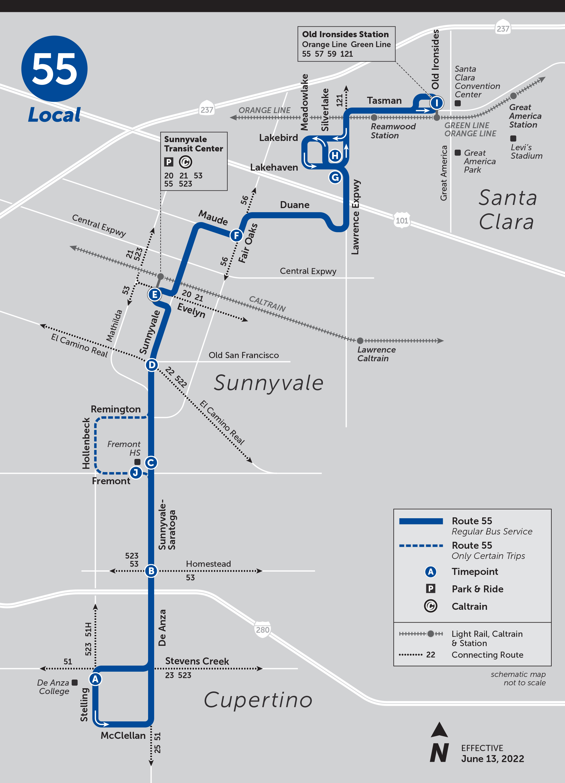 Old Ironsides Station - De Anza College | VTA