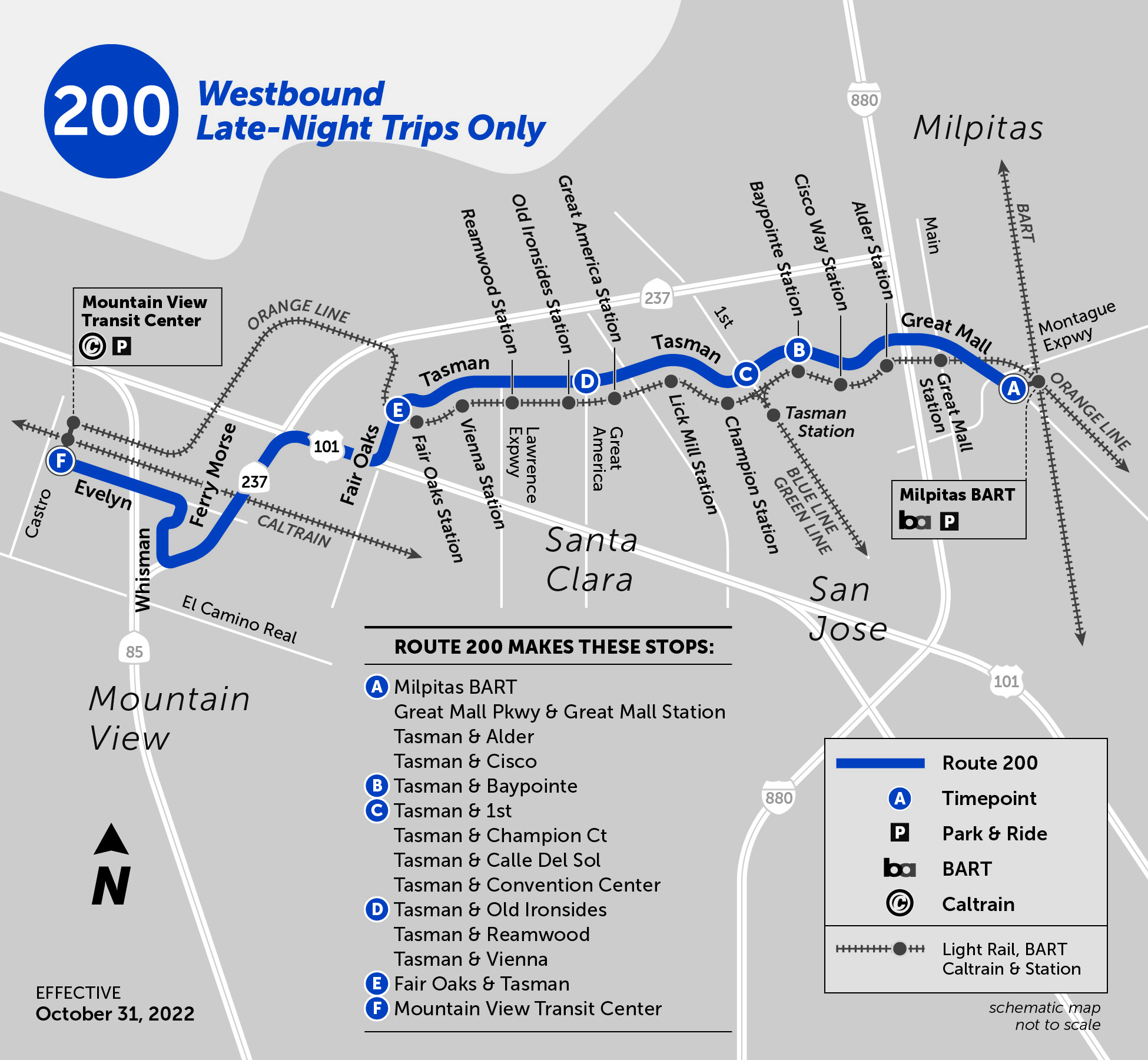 Milpitas BART - Mountain View | VTA
