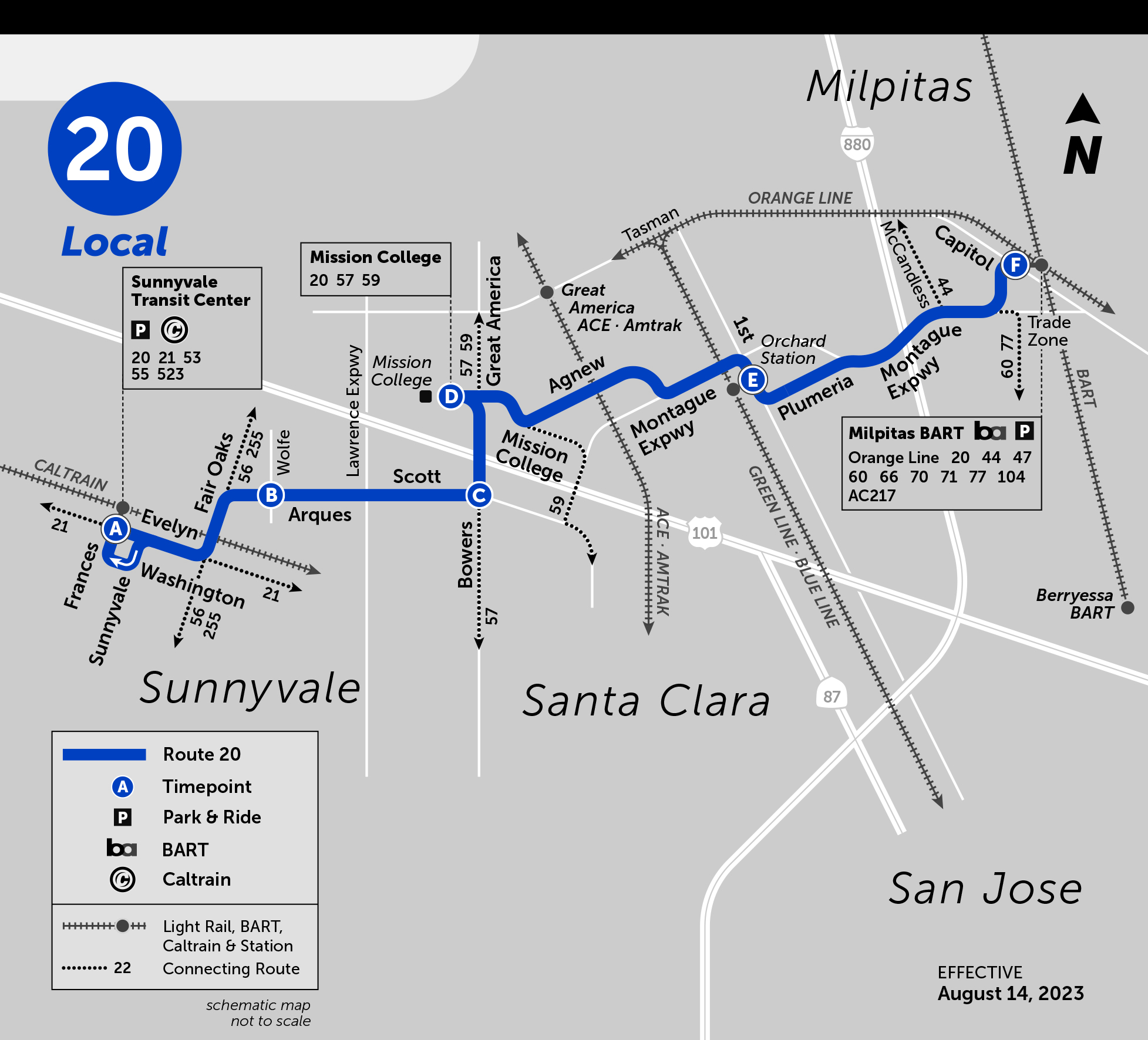 Milpitas BART - Sunnyvale TC | VTA