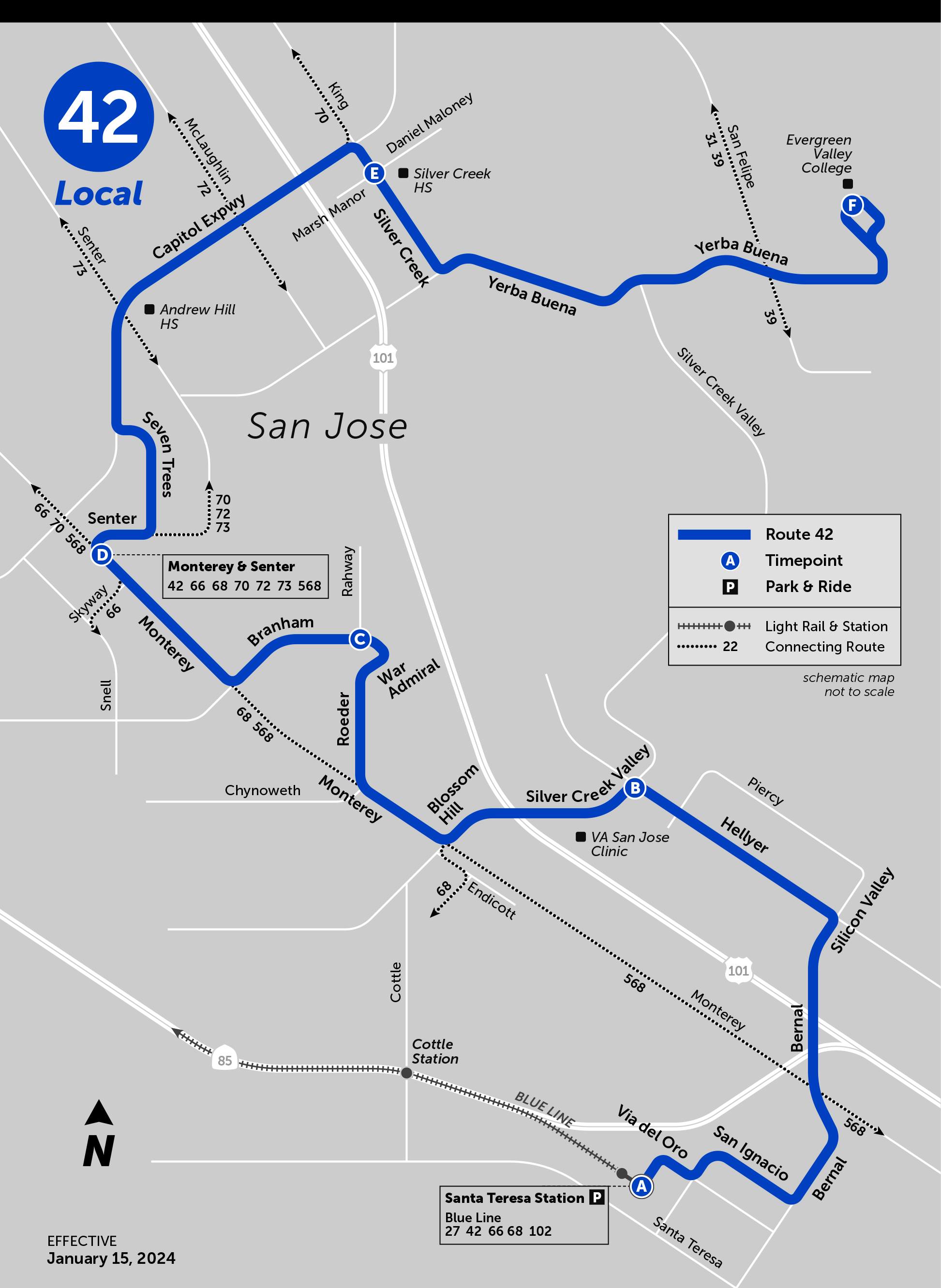 Evergreen Valley Coll - Santa Teresa Stn | VTA