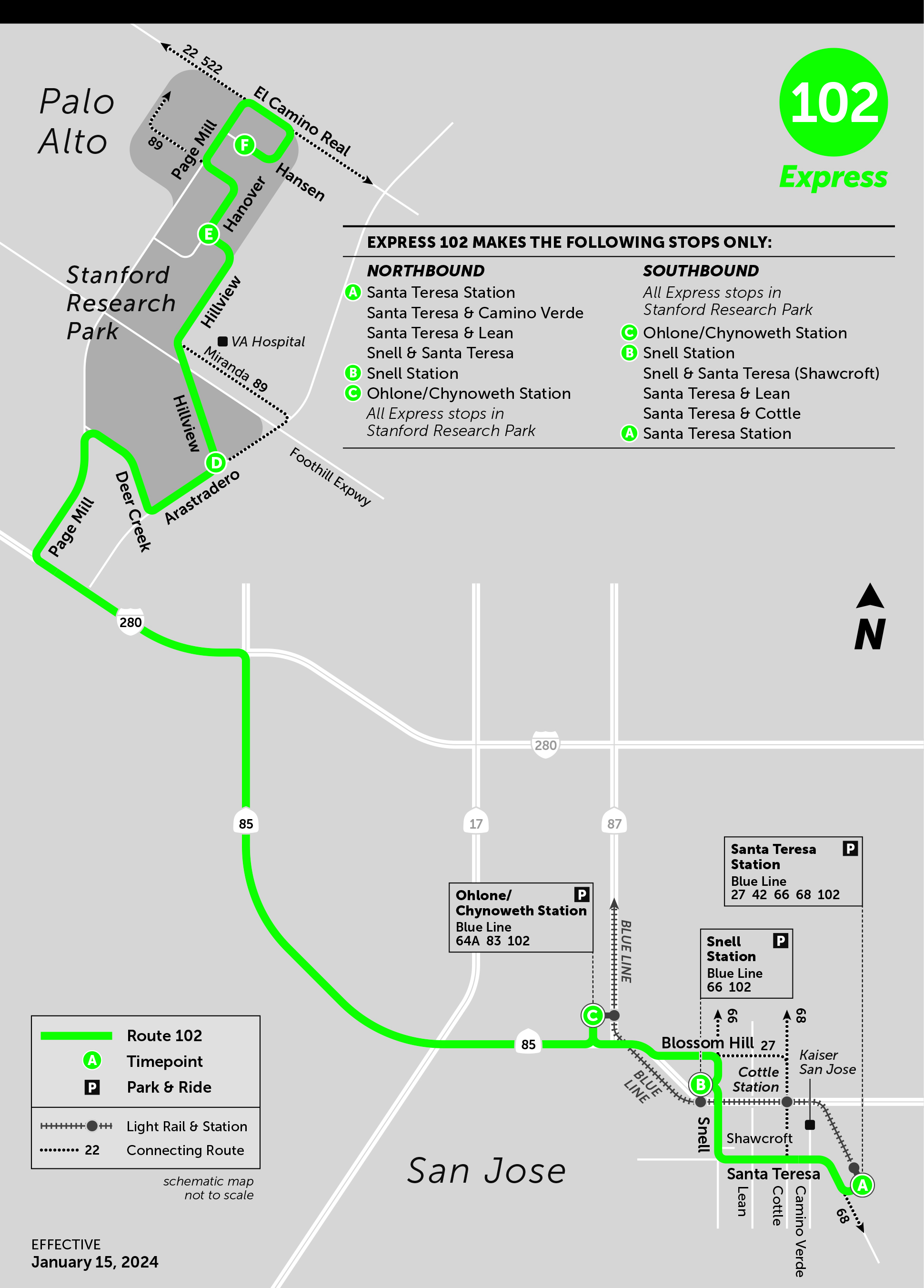 South San Jose - Stanford Research Park | VTA