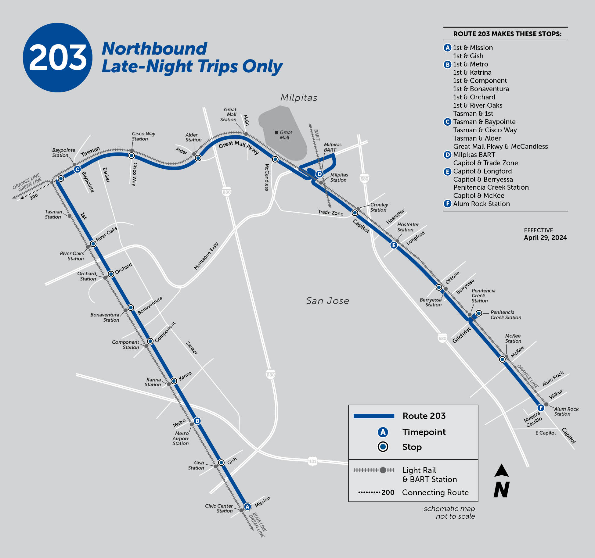 Civic Center - Baypointe - Alum Rock | VTA