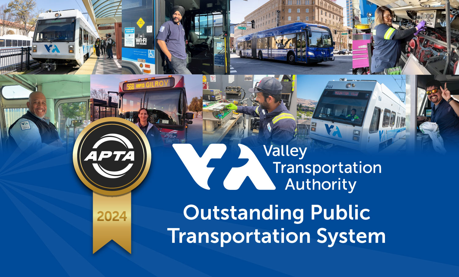 Santa Clara Valley Transportation Authority Named Outstanding Public Transportation System | VTA
