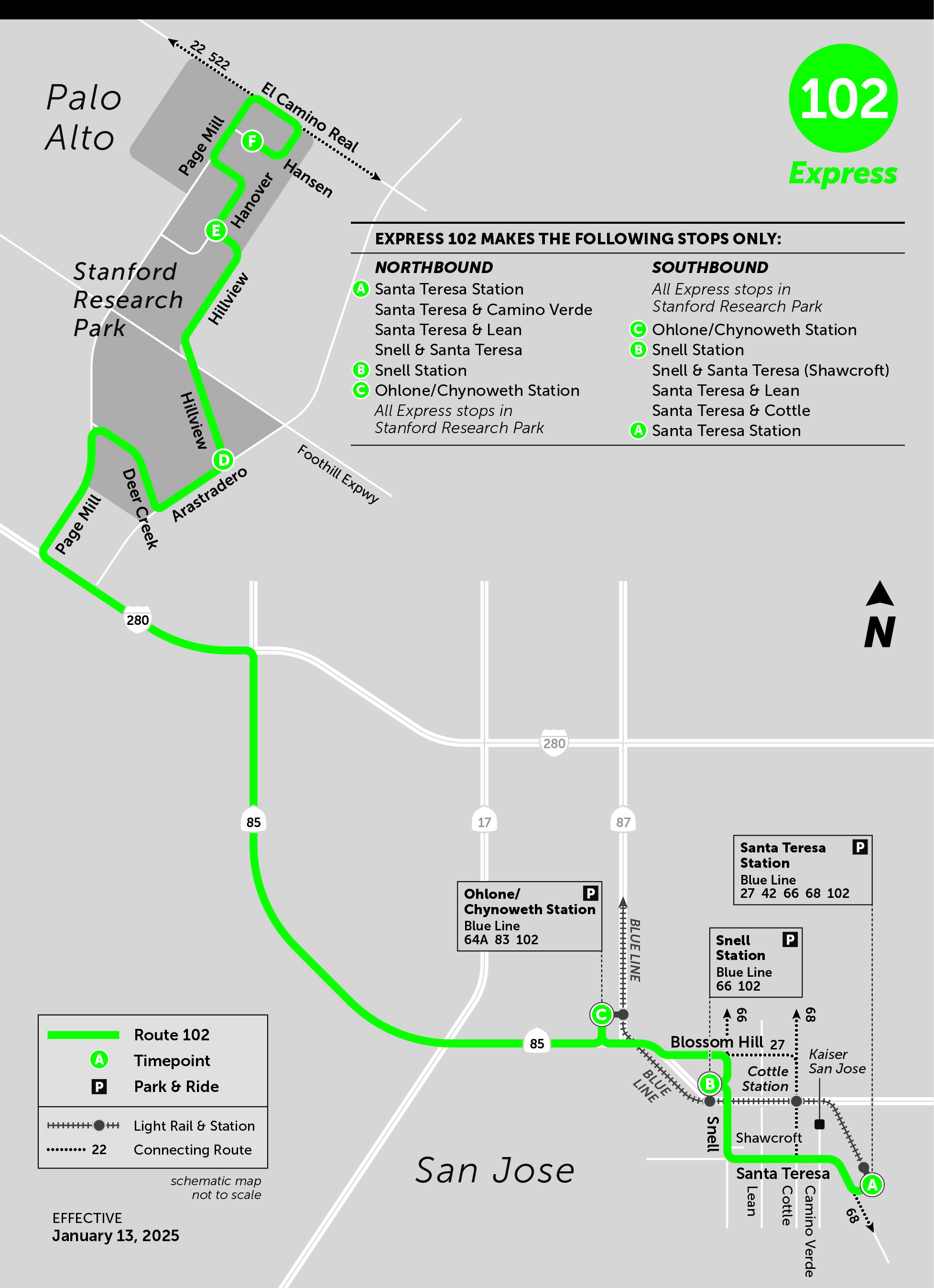 South San Jose - Stanford Research Park | VTA