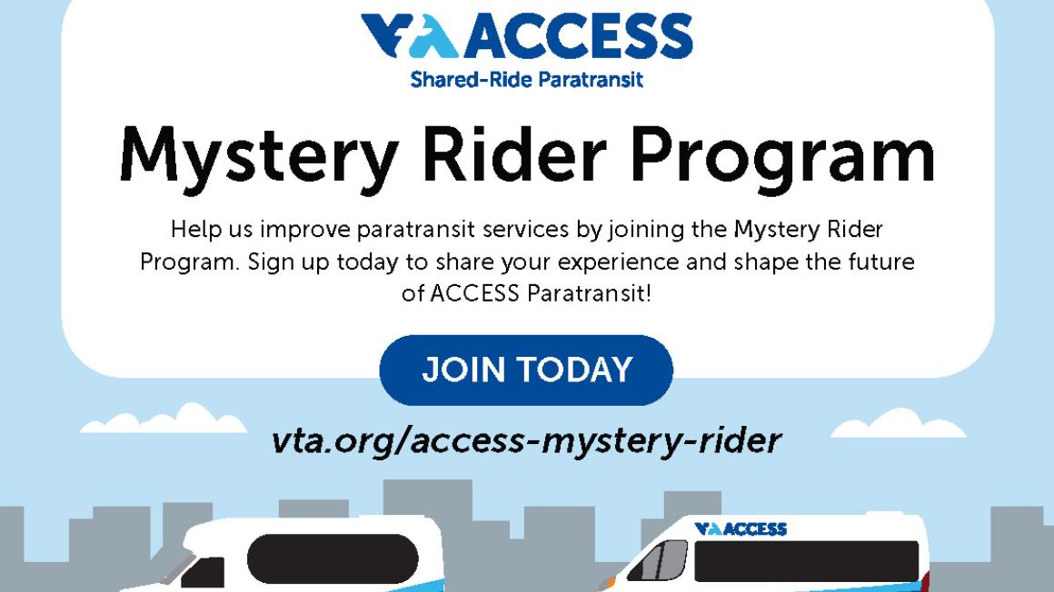Sign Up For Our Mystery Rider Program Today! | VTA
