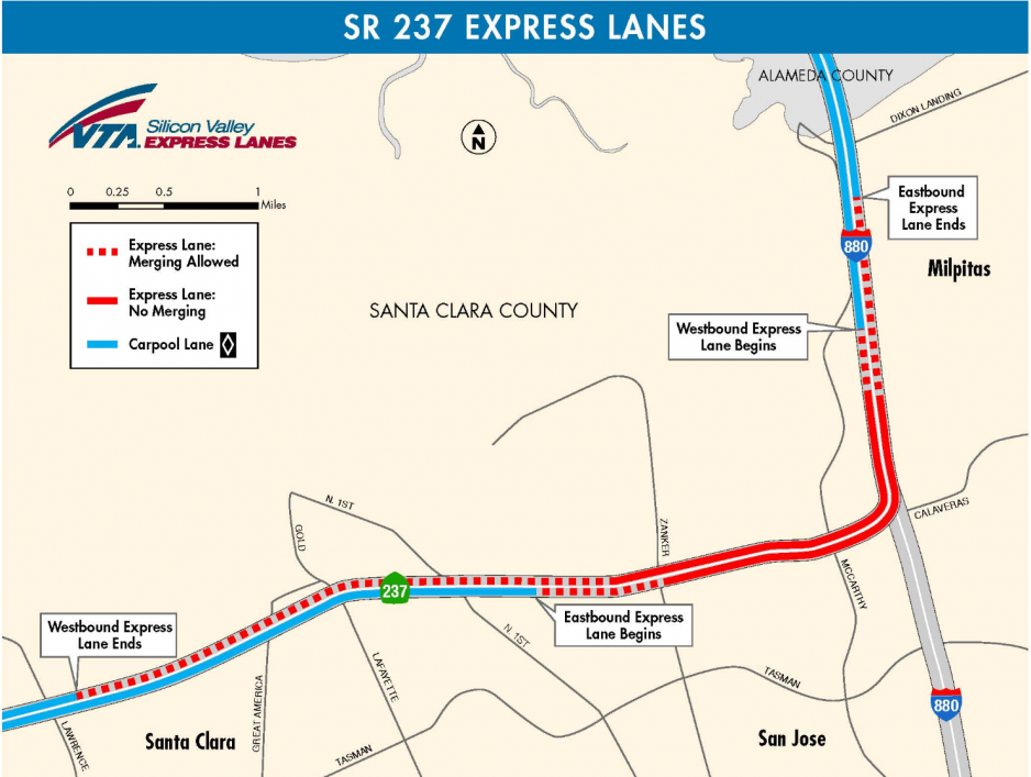 Where Can I Enter and Exit the SR 237 Express Lanes? | VTA